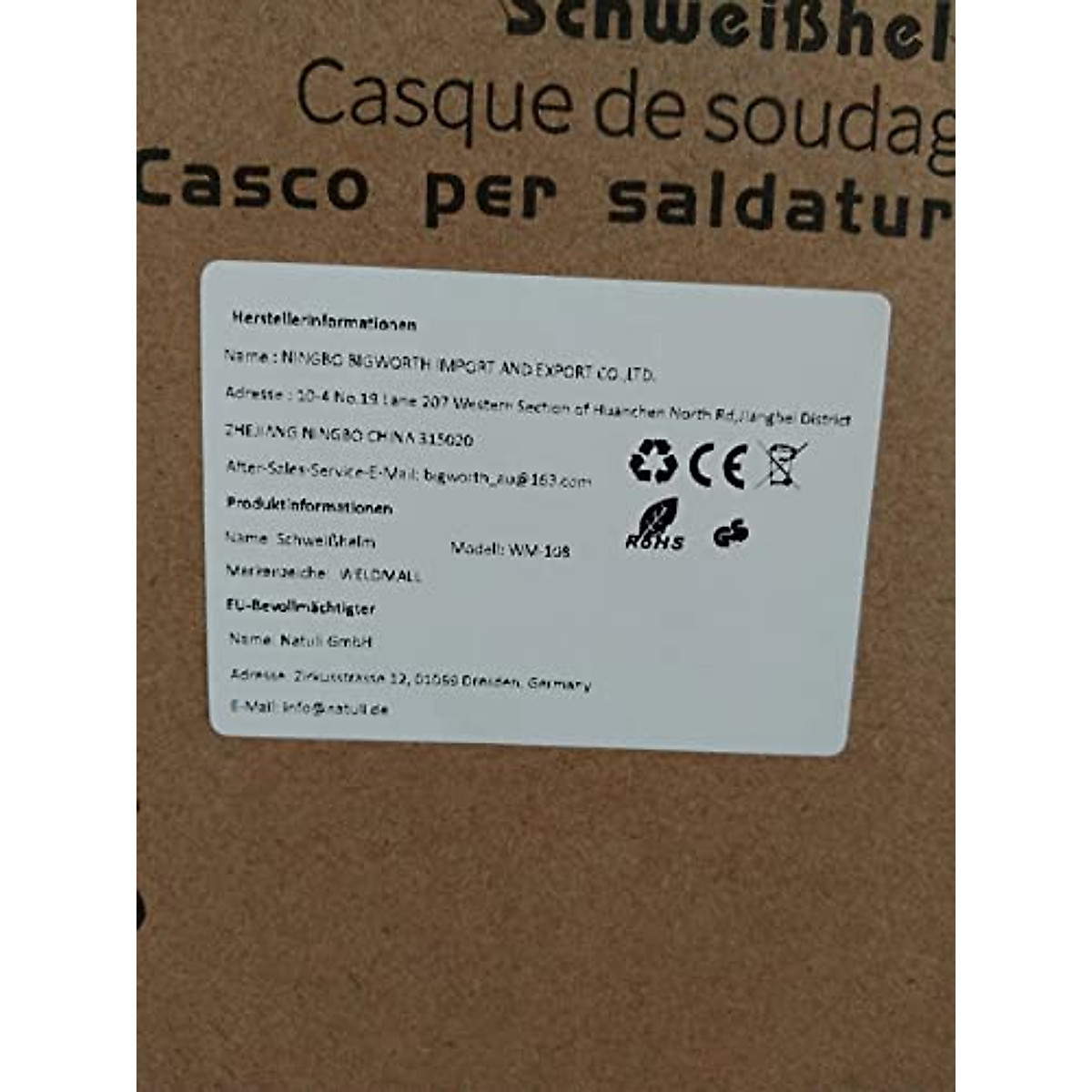 WELDMALL Large Viewing Screen True Color Auto Darkening Welding Helmet 4 Arc Sensor Wide Adjustable Shade DIN 5-9/9-13 for TIG MIG Arc Welder Hood Grinding Welder WM-Q108