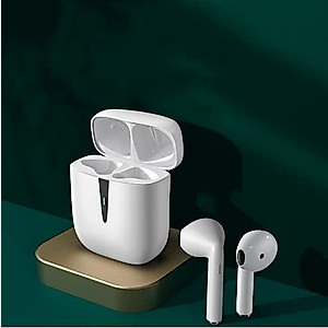 DIoFent Wireless Earbuds, Touch Control Stereo Sound Bluetoth Earbuds with Mic,IPX7 Waterproof Bluetooth Headphones,Long Playtime Wireless Earphones,Bluetooth Earbuds for Running/Fitness (White)