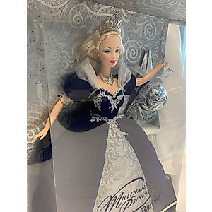 Holiday Barbie Special Edition Millennium Princess Mattel Year 1999 2000 with Swirl Background Inside Box