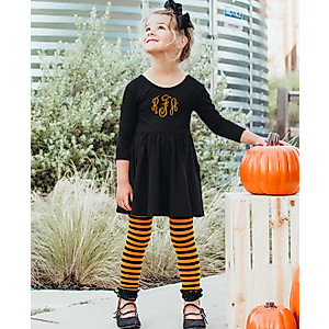 RuffleButts Black Twirl Dress - 3-6m