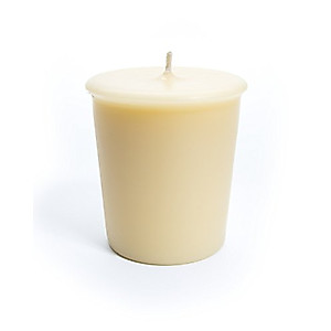 Vanilla Bean Soy Votive Candles - Scented with Natural Fragrance Oils - 6 Beige Natural Votive Candle Refills - Bakery & Food Collection