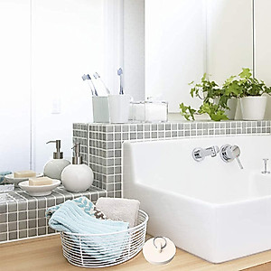 CICITOYWO Bath Tub Drain Stoppers, 4 Pieces Sink Bathtub Plug Rubber Kitchen Bathroom Laundry Bar Water Stopper Seal with Hanging Ring for Shower Faucet Cover Pool Plugs and Caps