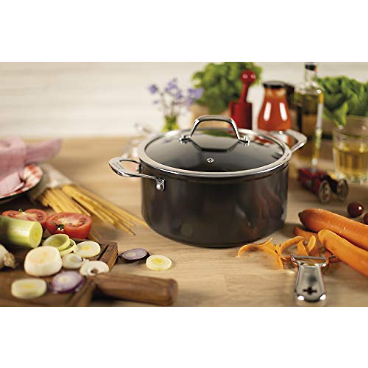 Kuhn Rikon Easy Pro Non-Stick Dutch Oven with Glass Lid, 5 litre/24 cm