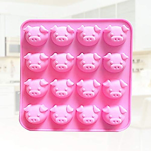 TEMKIN Silicone Bread Loaf Pan Silicone Pig Head Piglet Candy Fondant Molds Handmade Pastry Ice Cube Tray Mould Cake Decorating Tool for Home Kitchen Decorative Tray Plate (Size : 2 pcs)