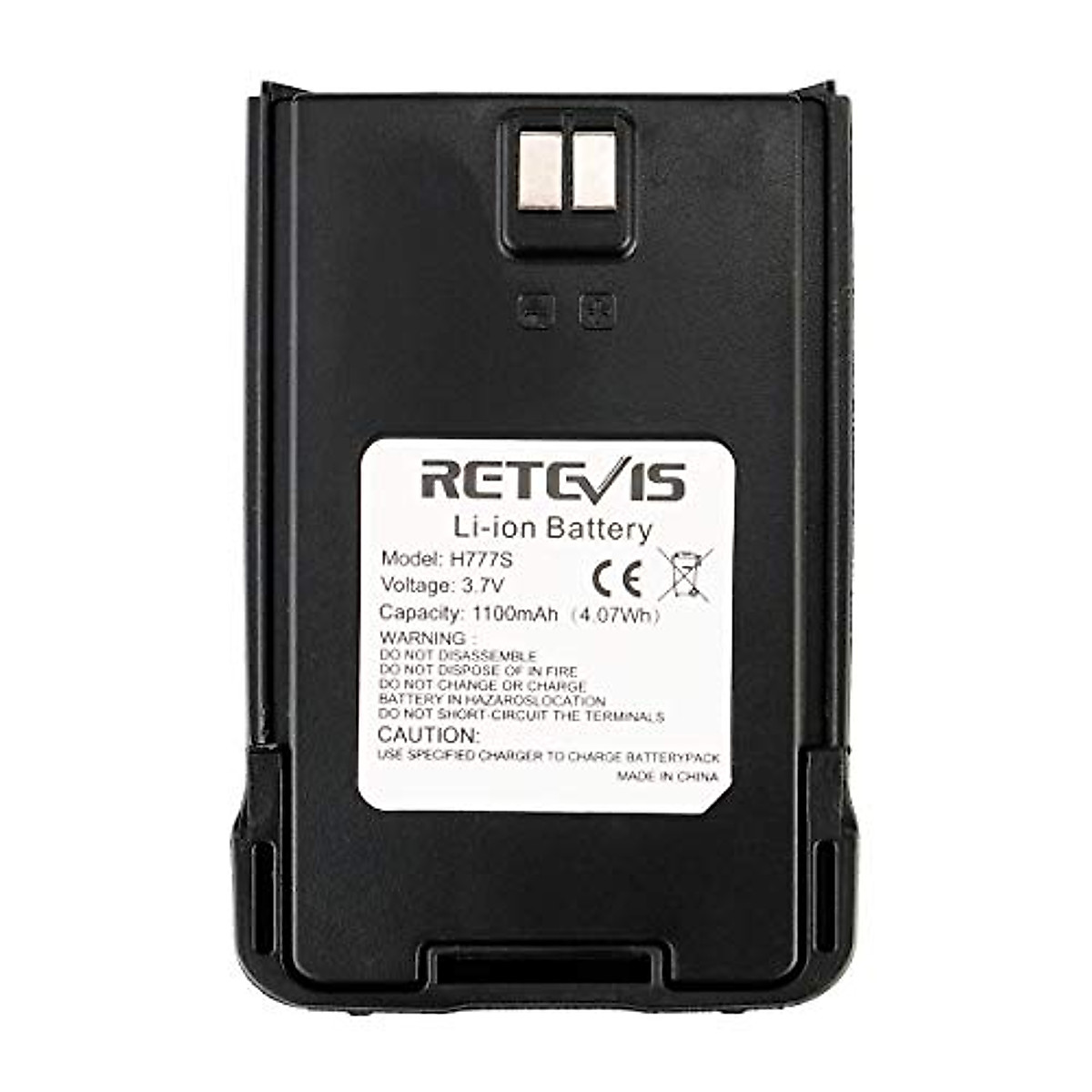 Retevis H-777S Walkie Talkies Battery,1100mAh Rechargeable Battery,3.7V 2 Way Radios Battery H-777S (not for H777) Walkie Talkies (1 Pack)