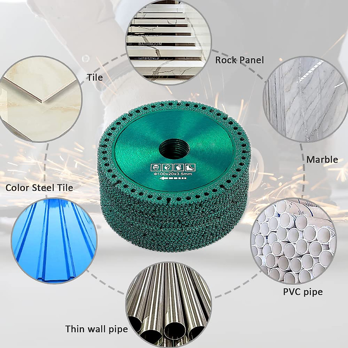 3 PCS Indestructible Disc for Grinder, Indestructible Cutting Disc, Indestructible Disc for Angle Grinder, 4 Inch Diamond Ultra-Thin Cutting Saw Blade for Ceramic Tile Glass Metal Wood Cutting