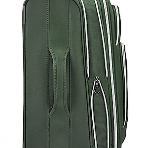 Traveler's Choice Lares Softside Expandable Luggage with Spinner Wheels, Green, Carry-On 22-Inch