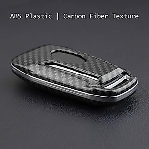 JEYODA ABS Smart keyless Entry Remote Key Fob Carbon Fibre Car Key Shell For Ford F150 Mondeo Mustang Edge Fusion Lincoln MKC MKZ MKX(Shell With Keychian)