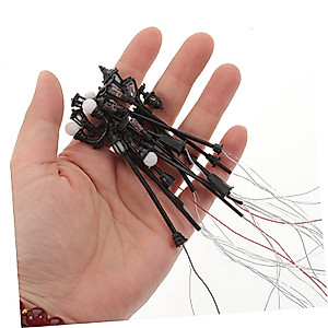 DOITOOL 12pcs Model Street Lights Miniature Pe Material Landscape Street Lamps for Decor and Mini Garden Random Style