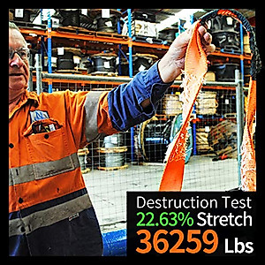 ALL-TOP 100% Nylon Recovery Snatch Strap, 3in x 30ft, Heavy Duty Kinetic Tow Strap (35000 Lbs) with 22% Elongation - Triple Reinforced Loop Adjustable Protector Sleeve