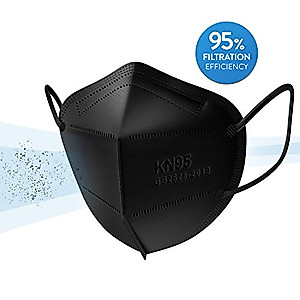 AccuMed 30-Pack KN95 Face Mask, Protective Face Mask, Disposable Mask, GB2626-2019 (Black)