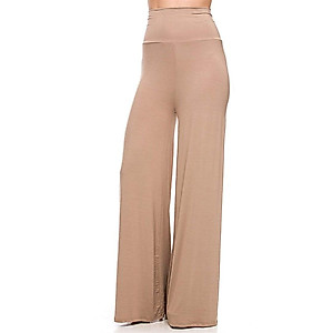 Superline Wide Leg High Fold Over Waist Palazzo Pants