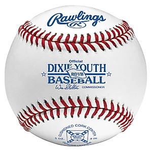 Rawlings | DIXIE YOUTH LEAUGE Baseballs | Tournament Grade | RDYB | Youth/14U | 12 Count