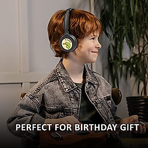 AUOUA Life On Music Headphones with Microphone, Lightweight and Folding Wired 3.5mm Stereo Headsets for Kids Teens, Adjustable Headband Stereo Headset for Computer Ipad Android Phone