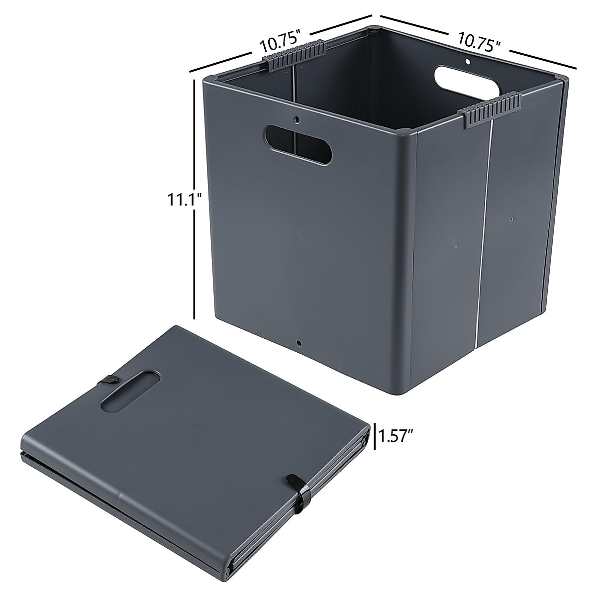 Vadidiya Plastic Folding Storage Cube Bins, Collapsible Storage Cubes, 4 Packs