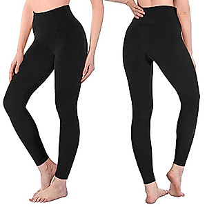 SINOPHANT High Waisted Leggings for Women - Full Length & Capri Buttery Soft Yoga Pants for Workout Athletic(Full Black,XXL)