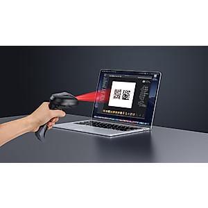TEEMI QR Bluetooth Barcode Scanner, 1D 2D Wireless USB Imager for iPhone ipad Andriod Smartphone Tablet Mac Windows PC, Support PDF417 Driver License, Stable Bluetooth 5.0 Technology, with USB Dongle