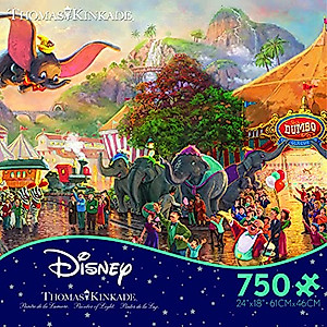 Ceaco Thomas Kinkade The Disney Collection Dumbo Jigsaw Puzzle, 750 Pieces