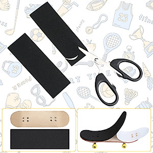 Pajean 24 pcs Black Fingerboard Foam Grip Tape 110 x 38 x 2 mm Fingerboard Deck Grip Tape Fingerboard Stickers Skateboard Foam Grip Tape for Fingerboards, Anti Slip