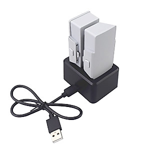 2PCS 7.6V 1500mAh Lithium Battery with 2 in 1 Charger for HS510 F30 Brushless Folding Quadcopter Spare Parts Aerial Remote Control Drone Battery