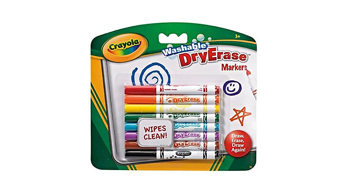Crayola Dry Erase Markers - Washable, Low Odour & Bold