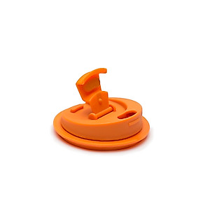 Jarware Drink, Orange Lid for Regular-Mouth Mason Jars