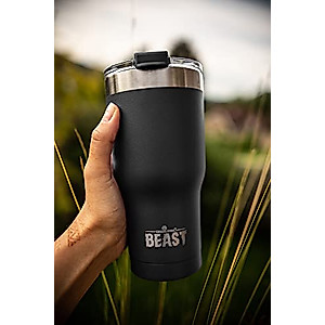 Beast 40 oz Tumbler Stainless Steel Vacuum Insulated Coffee Ice Cup Double Wall Travel Flask (Matte Black)