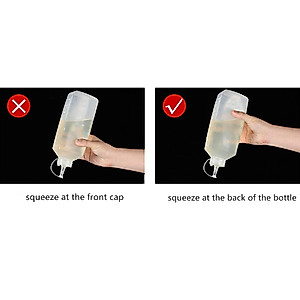 XKONG Large Caliber Squeeze Bottle, Large Sauce Bottle, Square SqueezeSauce Bottle, 800ML Jam Tomato Salad Sauce Bottle(2 pcs).