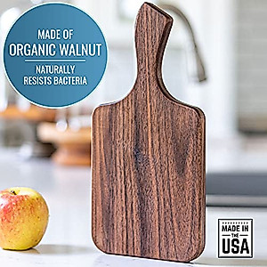 Brazos Home Dark Walnut Wood Cutting Board for Kitchen, 2 Pack, Chopping Board, Wood Cheese Board, Unseasoned, Includes Brazos Board Butter, Ideal for Serving or Chopping, , Small and Medium Bundle