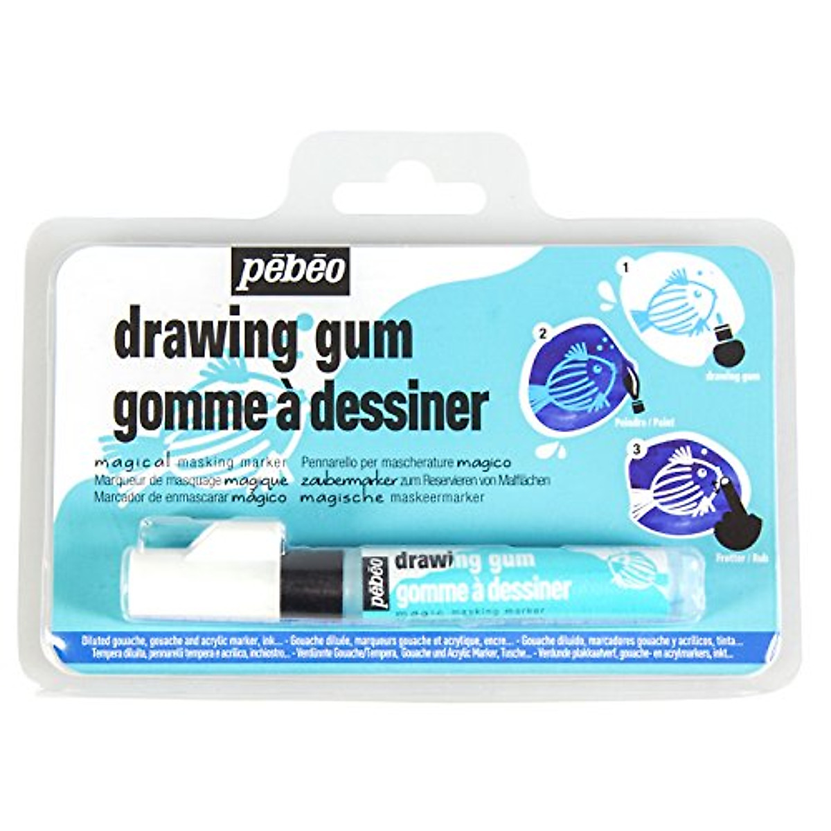 Pebeo MAGIC! Drawing Gum Marker for Kids, Masking Fluid, 4 mm