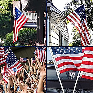 Flag Poles for Outside House - 5ft Tangle Free Flag Pole for House with Holder Bracket,Stainless Steel Flag Pole Kit for 3x5 American Flag,White Flagpoles Residential for Outdoor Porch Truck Boat