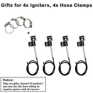 BBQMall Uniflasy Grill Parts Kit for Charbroil 463436215, 463436213, 463436214, 467300115, G432-001N-W1 G432-Y700-W1 G432-0096-W1 Grill Burner Tube Heat Plate Tent Cooking Grate Crossover Ignitior