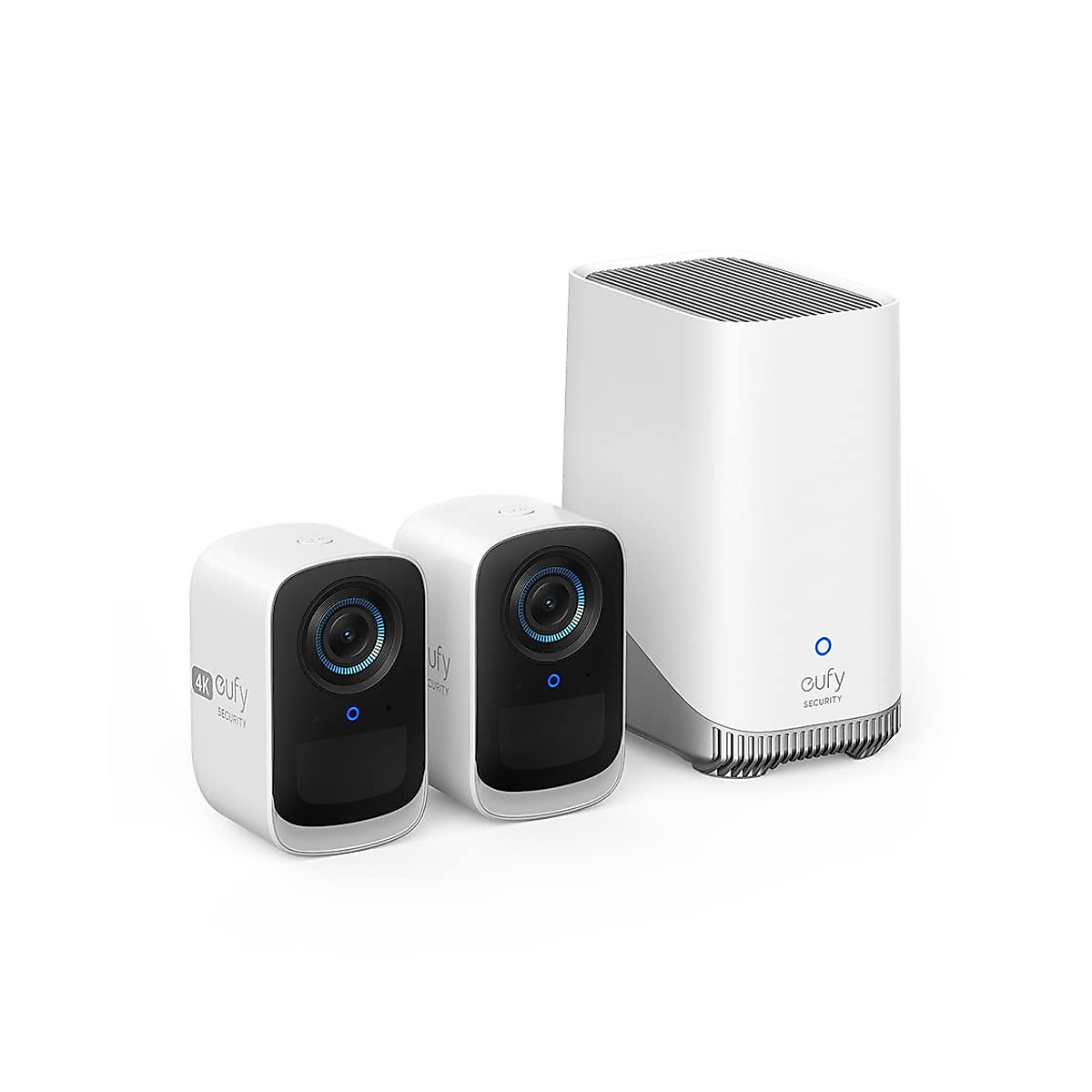 eufy Security eufyCam S300(eufyCam 3C) 2-Cam Kit, Security Camera Outdoor Wireless, 4K Camera, Expandable Local Storage up to 16TB, Face Recognition AI, Color Night Vision, Spotlight, No Monthly Fee