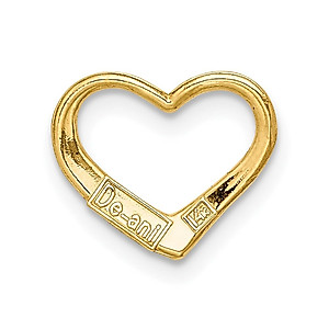 Auriga Fine Jewelry 10K Yellow Gold Floating Heart Chain Slide Pendant for Women