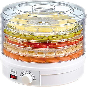 GUCUJI Pack of 5 Premium Non stick Round Silicone Dehydrator Sheets For Fruit Dryer Mesh