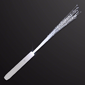 FlashingBlinkyLights White Light Up Stick Fiber Optic Wand (Set of 12) LED Sparklers