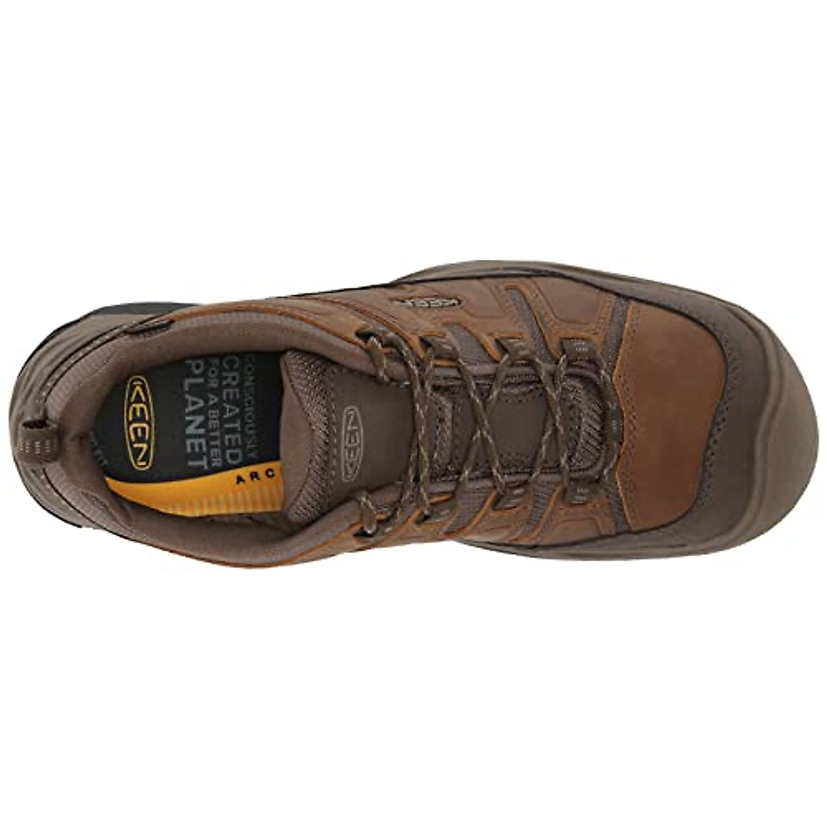 KEEN Men's Circadia Low Height Comfortable Waterproof Hiking Shoes, Shitake/Brindle, 14 Wide