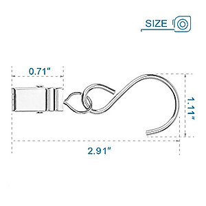 Mopao Party Light Hanger Metal Hanging Clips Hook Clamp Hanger for Curtain, String Party Light and Outdoor Activities Clip, 20 Pieces (2.9inch)