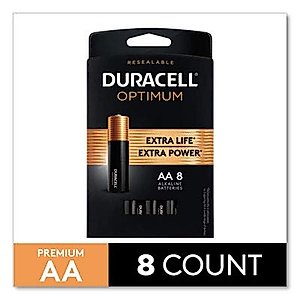Duracell 03257 - AA Optimum Extra Life Battery (8 pack) (DUROPT1500B8 Duracell Optimum Extra Life AA 8PK)