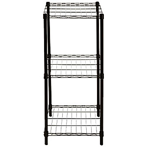 Home Basics Wire Shelving Storage Unit (3 Tier, Black)