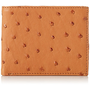 Torino Leather Co. Mens Ostrich Wallet Saddle One Size One Size