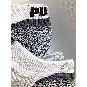 PUMA Mens No Show Socks, White 10 Pair