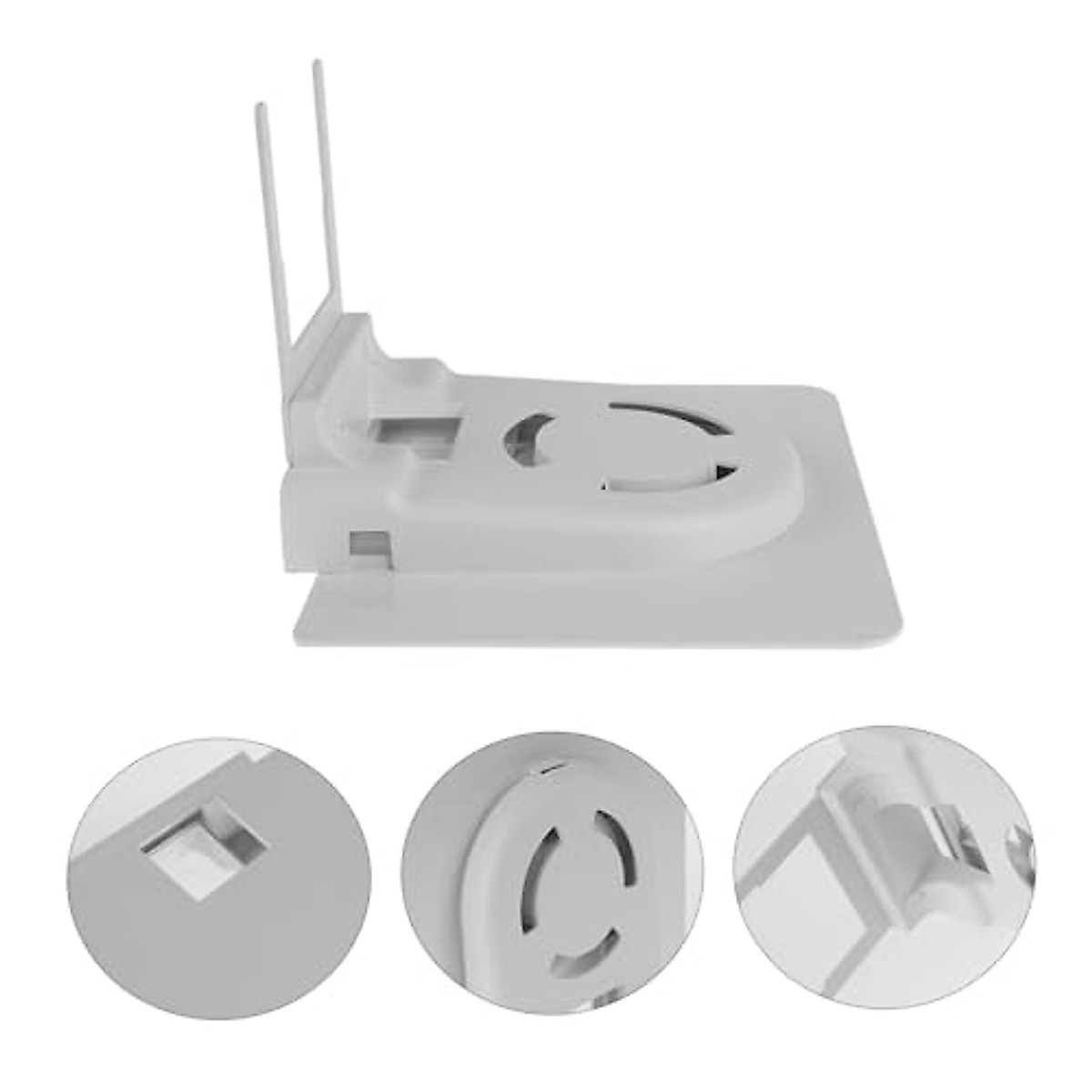 KOMBIUDA Wall Bracket Wall Outlet Outlet Shelf Over Outlet Shelf Multifunctional Outlet Storage Rack No Drilling Socket Rack Router Storage Holder Over Socket Holder Plastic White