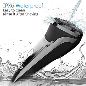 Mens Electric Razor, SIWIEY 4D Rechargeable Electric Shavers for Men with Pop-up Beard Trimmer, LCD Display, Child Lock, Wet & Dry Use, USB Charger Cordless Shavers for Men