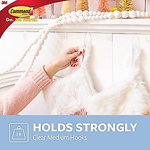 Command Clear Home Decor Set - Wall Decor with Clear Light Clips, Hooks and Adjustable Clips, Command Strips Included