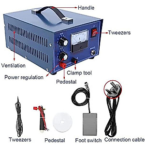 GAOMIN Spot Welder,Handheld Laser Welding Machine,400w Ac220v/110v 50a Adjustable Pulse Spot Welder Jewelry Welder,Artisan Tools for Metal,Silver,Platinum,Jewelry Repair