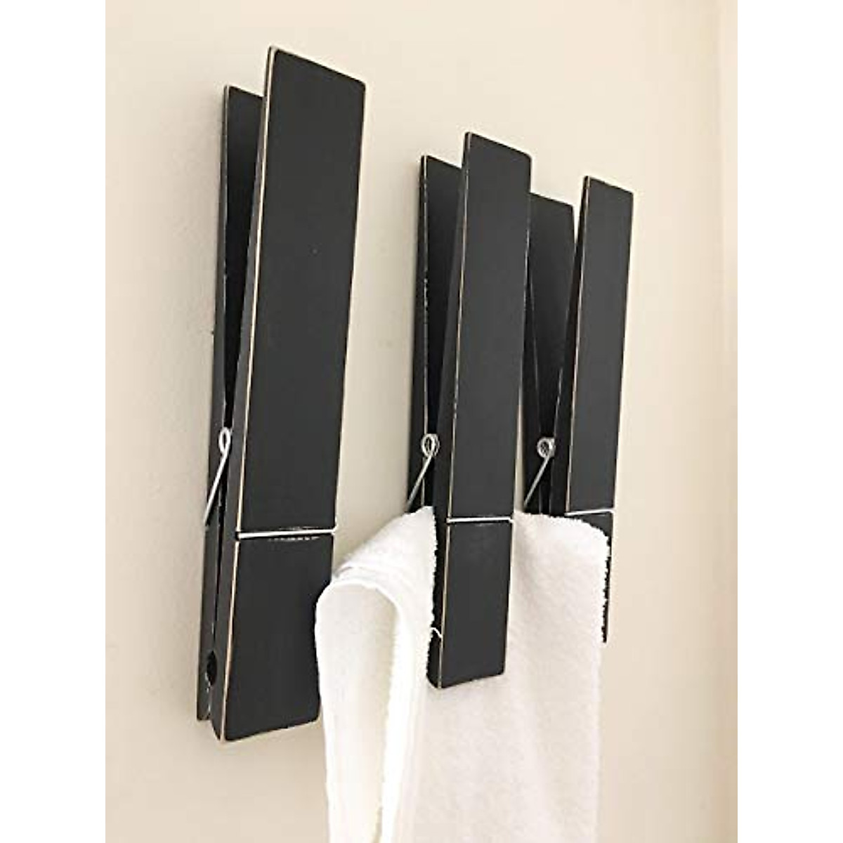 Set of 3 Extra Large Clothespins, Rustic Giant 12 Inch Clothespin, Variety of Colors, Jumbo Clothespin