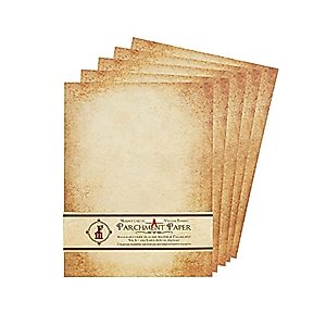 Aged-Look Parchment Stationery Paper for writing and printing- 8.5x11" -20/Pk - IN811AGDPK