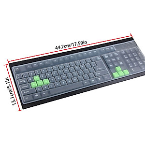 Clear Desktop Computer Keyboard Cover Skin for PC 104/107 Keys Standard Keyboard, Anti Dust Waterproof Keyboard Protector Skin