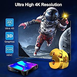 Android TV Box 2023 Android 11.0 TV Box 4GB RAM 64GB ROM 4K RK3318 with 2.4G 5G WiFi Bluetooth 4.0 with Mini Wireless Keyboard Android Box Ethernet LAN USB 3.0 Smart TV Box Android